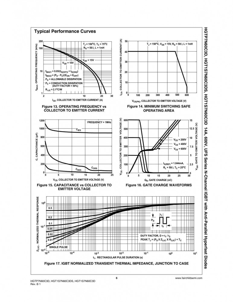 HGT1S7N60C3D datasheet page 6