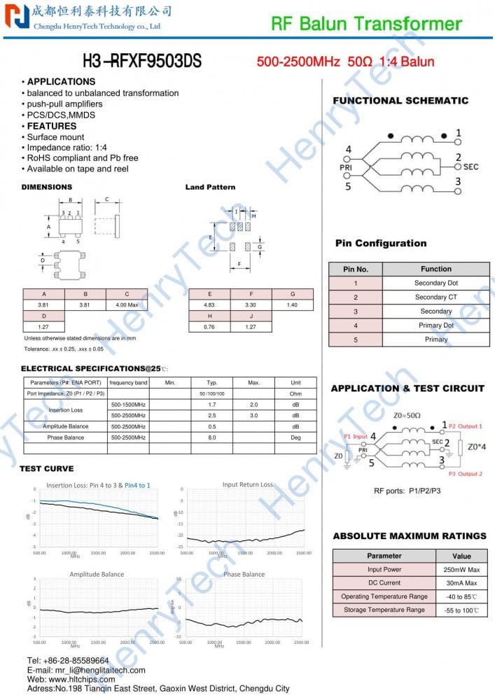 H3-RFXF9503DS datasheet page