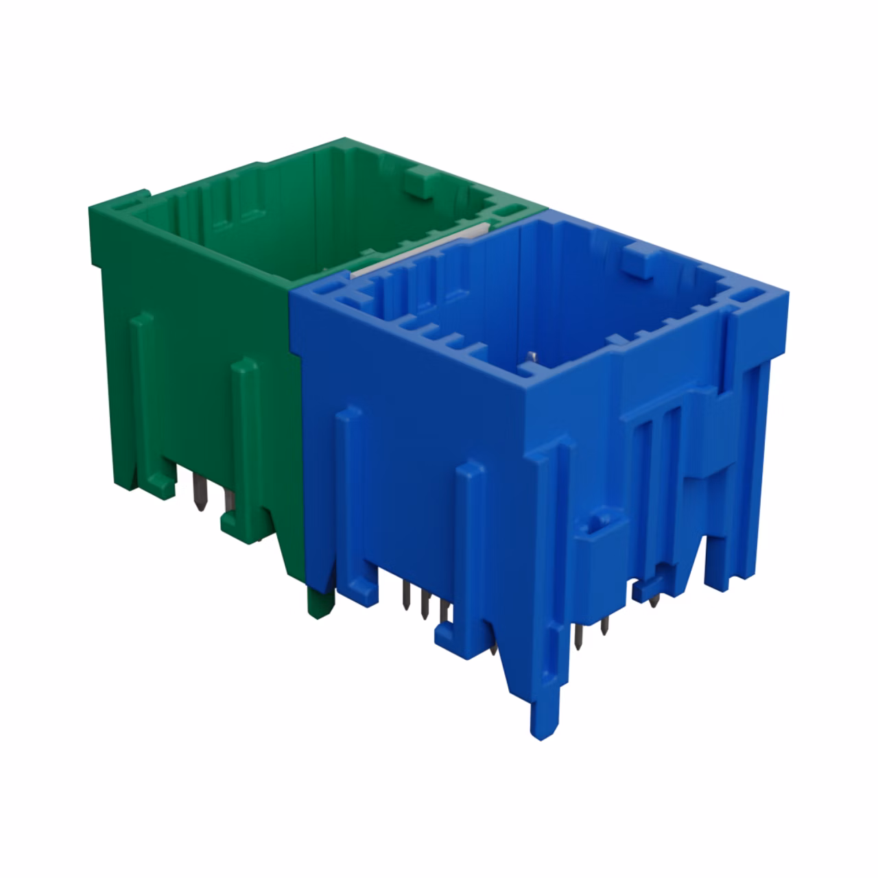 stAK50h 2 Bay Vertical Hybrid Header, 44 Circuits, Bay 1: 12 Circuit/Key 2/Green; Bay 2: 32 Circuit/Key 2/Blue; Tray for sale