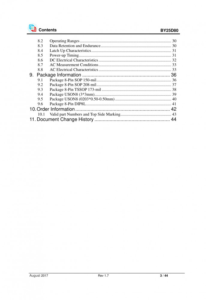 BY25D80 technical document page 3