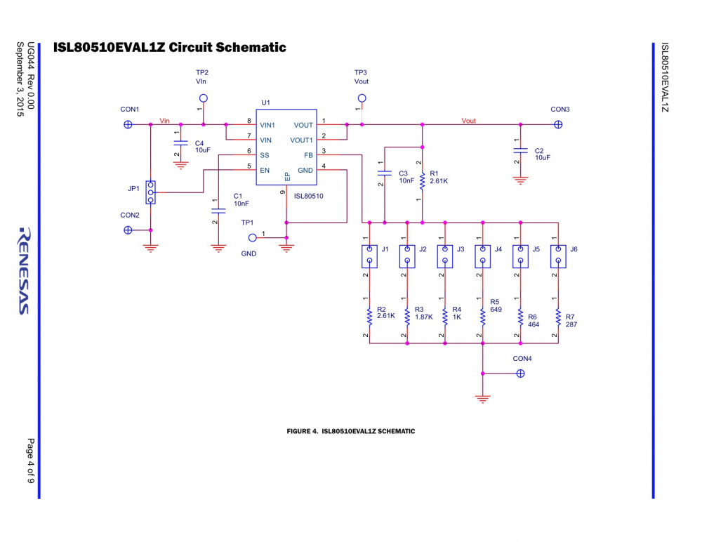ISL80510EVAL1Z technical document page 4