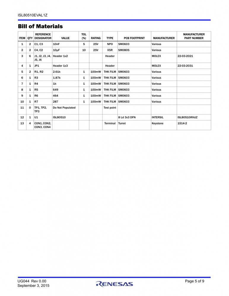 ISL80510EVAL1Z technical document page 5