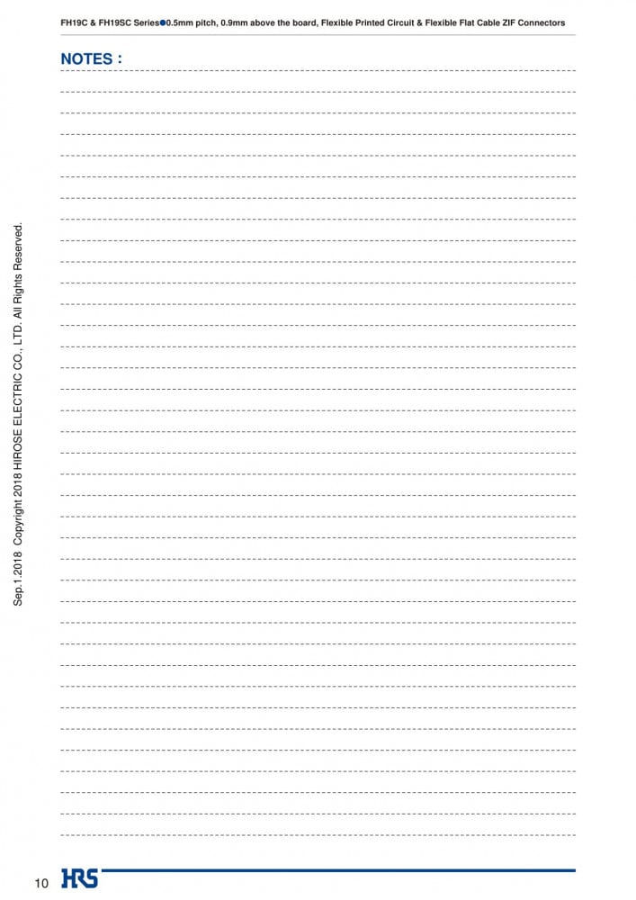 HRS FH19C series datasheet page 10