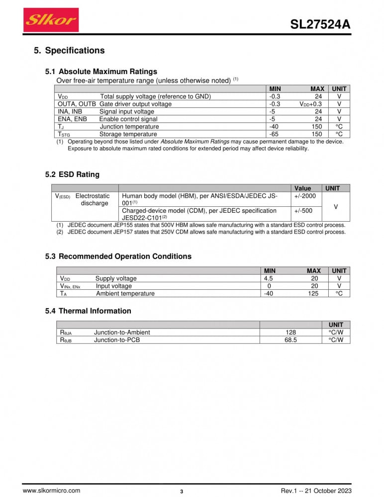 SL27524A datasheet page 3