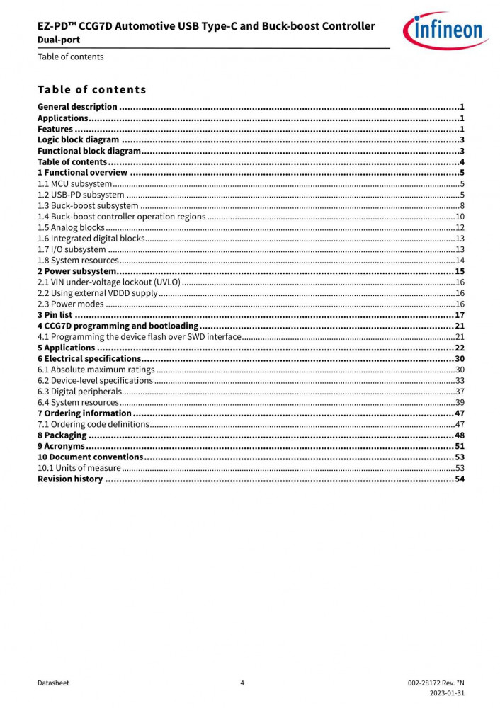 CYPD7291-68LDXS technical document page 4