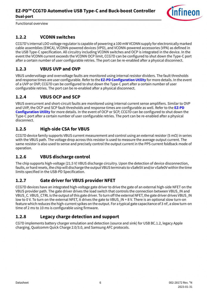 CYPD7291-68LDXS technical document page 6