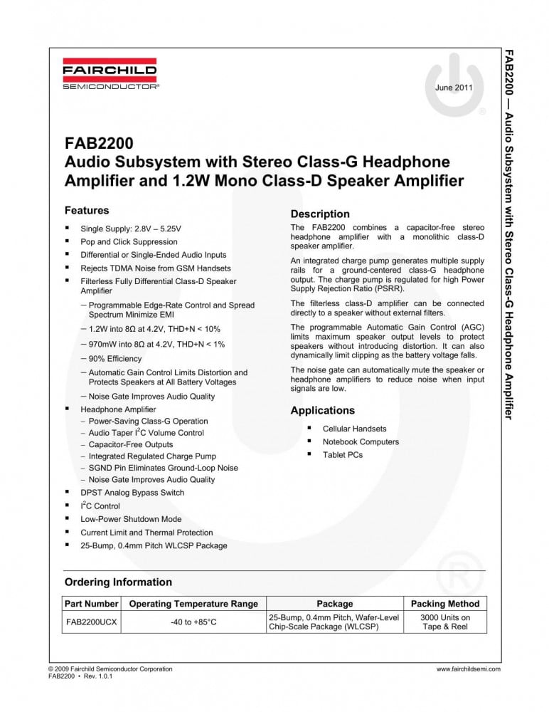 FAB2200 datasheet page 1