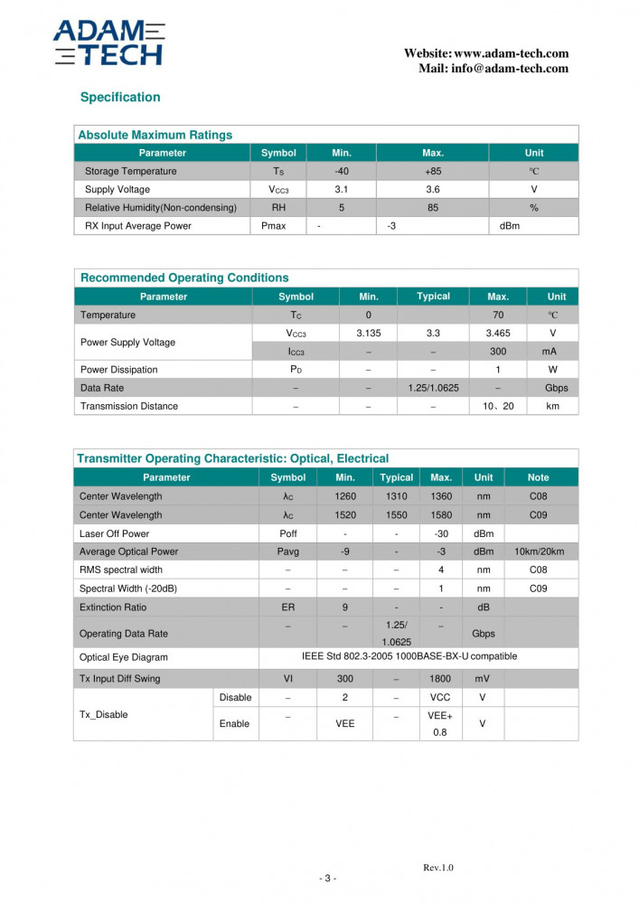 TVASFPBD-X-X technical document page 3