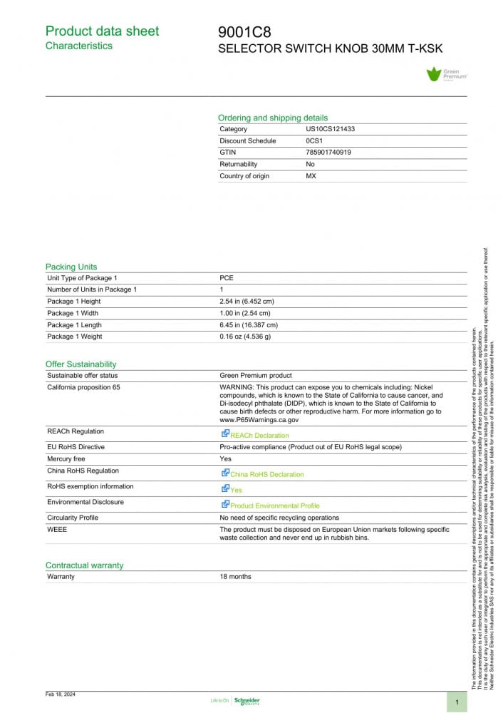 9001C8 technical document preview