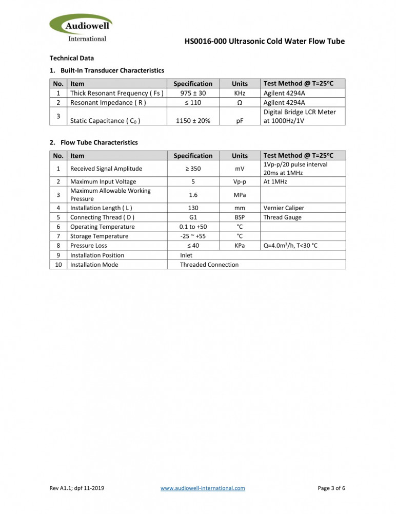 HS0016-000 technical document page 3