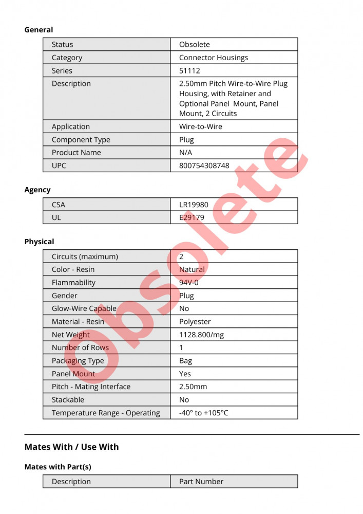 MOLEX 511120220 document page 2