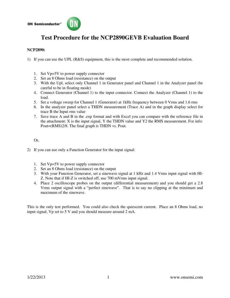 NCP2890GEVB technical document preview