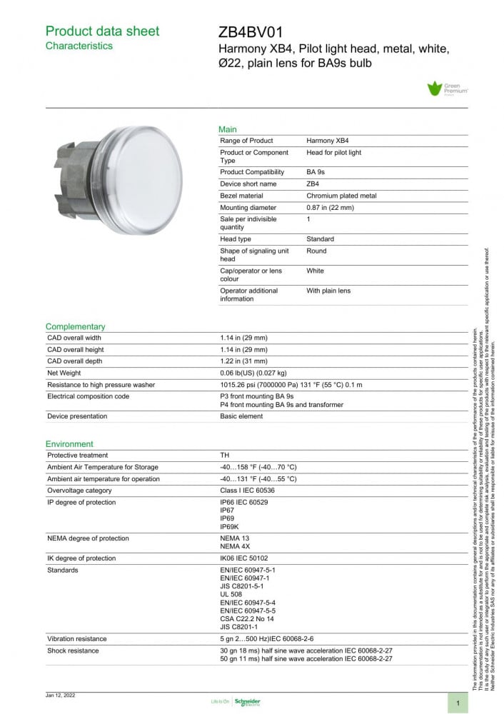 ZB4BV01 technical document page 1