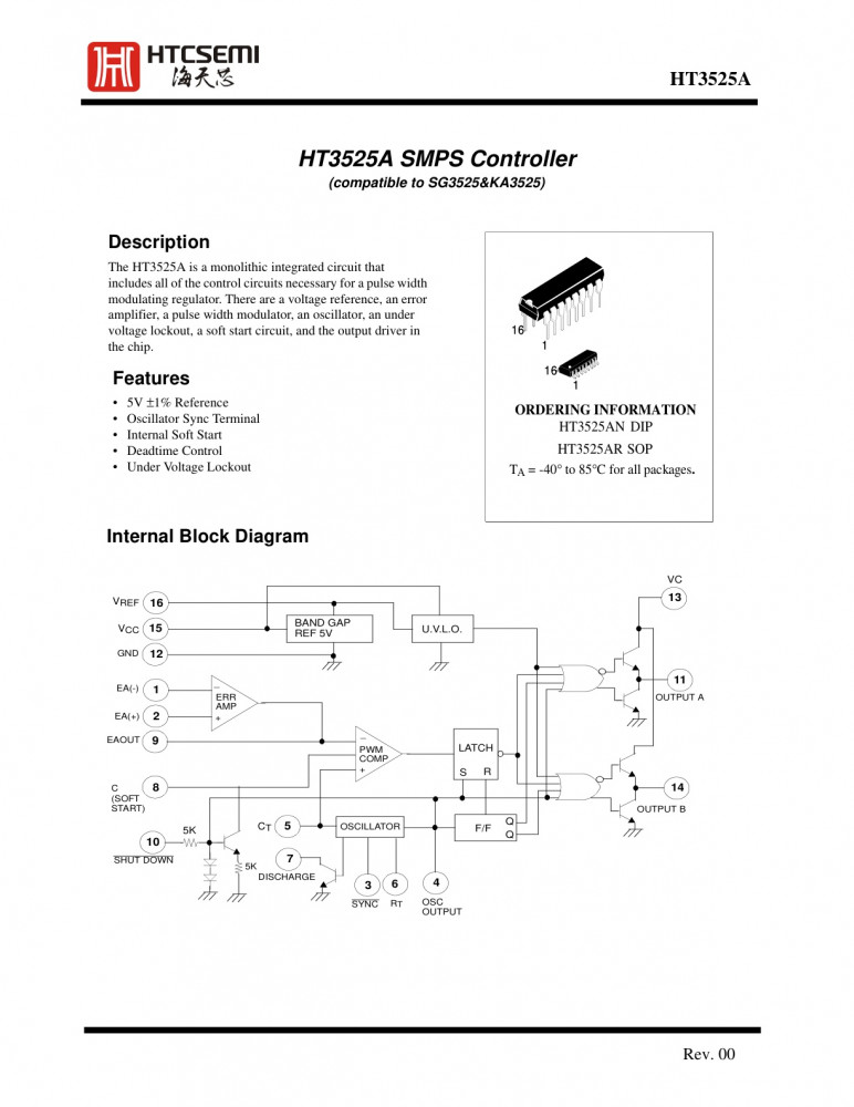 HT3525ARWZ datasheet page 1