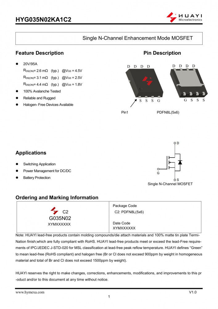 HYG035N02KA1C2 datasheet page 1
