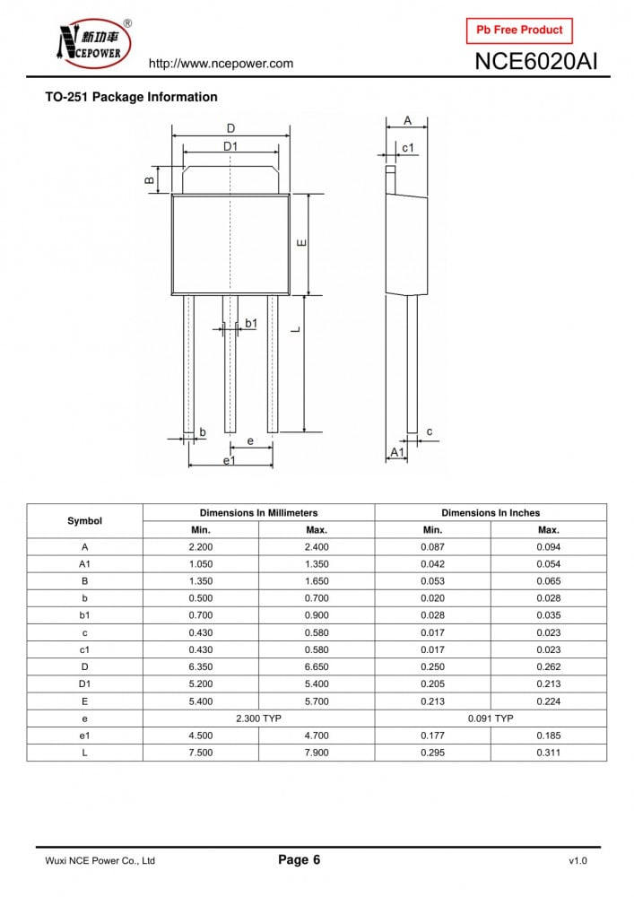 NCE6020AI datasheet page 6