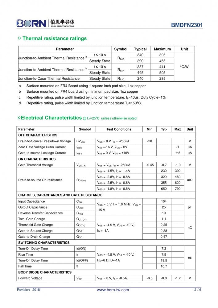 BMDFN2301 datasheet page 2