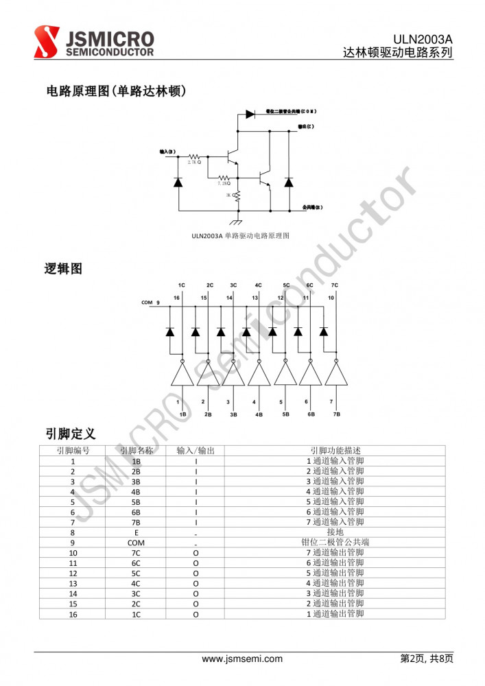 ULN2003A-JSM datasheet page 2