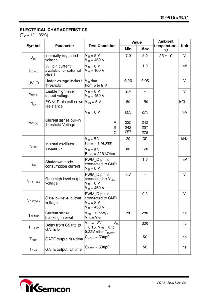 IL9910DT-B datasheet page 4