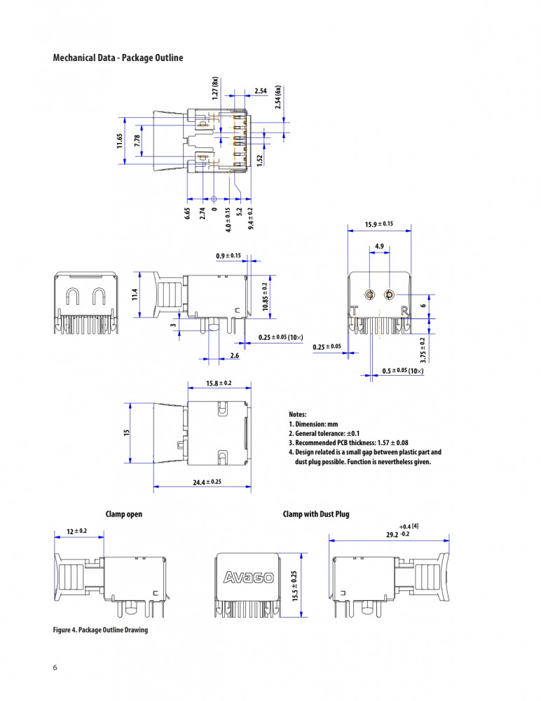 AFBR-59F2Z technical document page 6