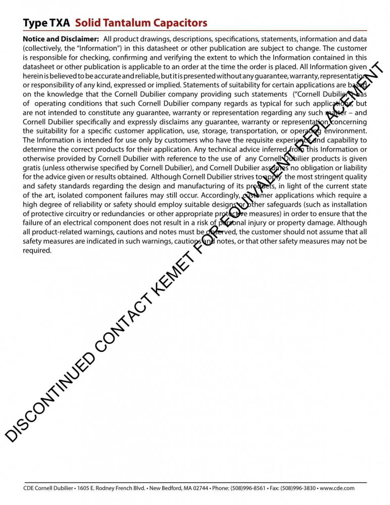 TXA datasheet page 4