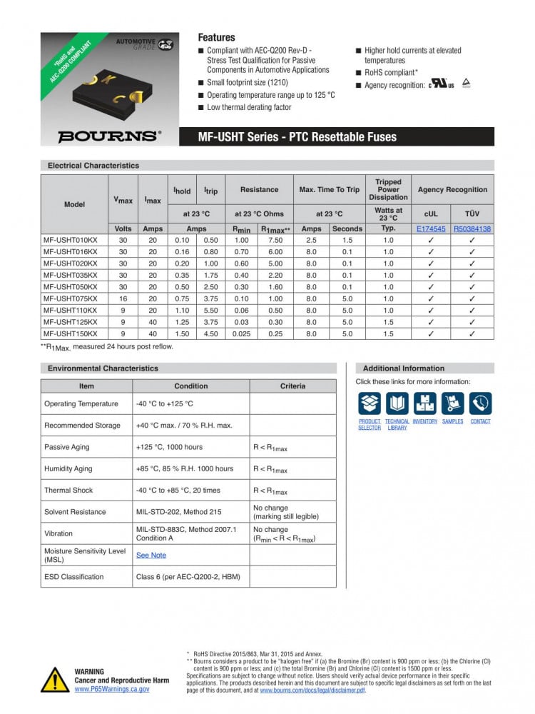 MF-USHT035KX-2 datasheet page 1