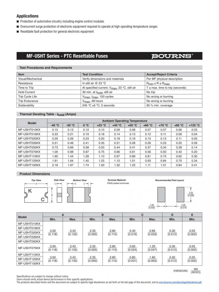 MF-USHT035KX-2 datasheet page 2