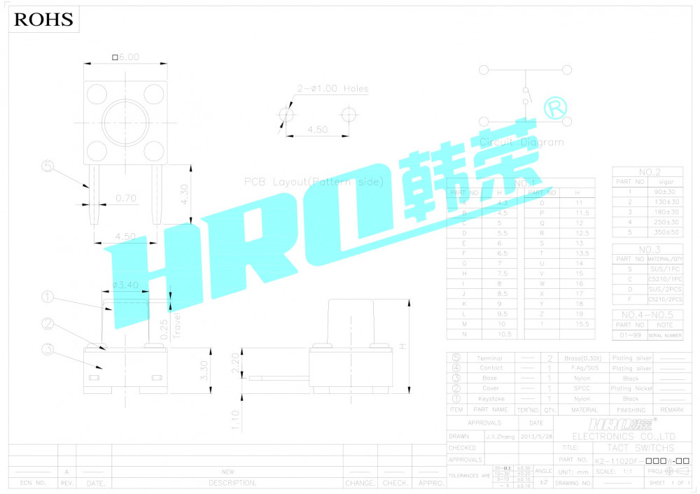 K2-1102DF-A4CW-01 technical drawing