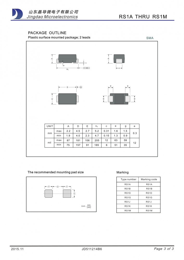 RS1D datasheet page 3