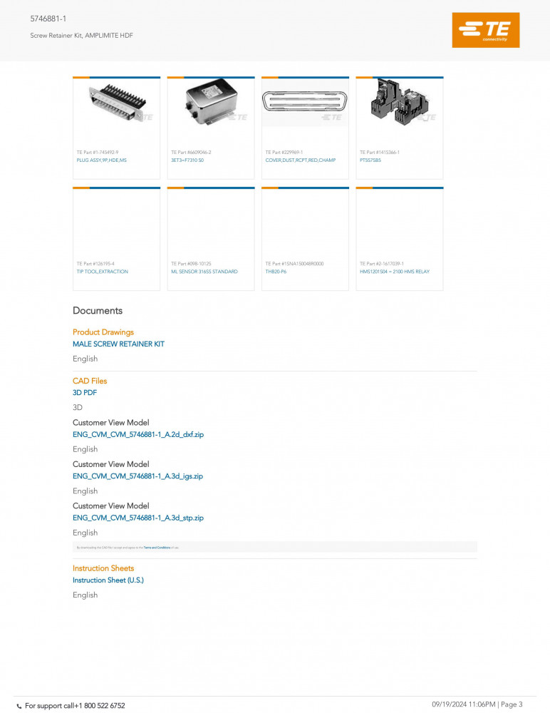 TE Connectivity 5746881-1 technical document page 3