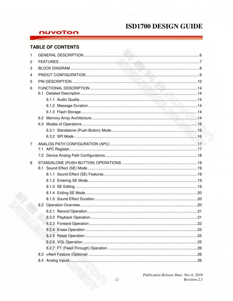 ISD1700 design guide page 2