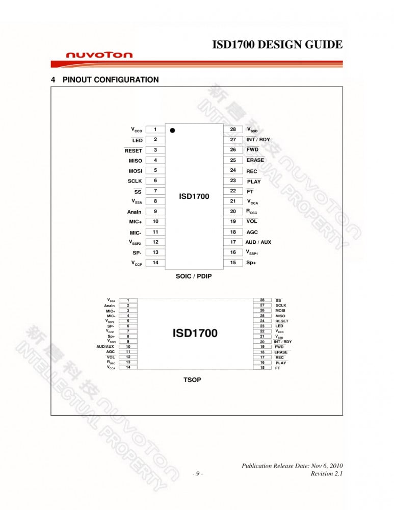 ISD1700 design guide page 9