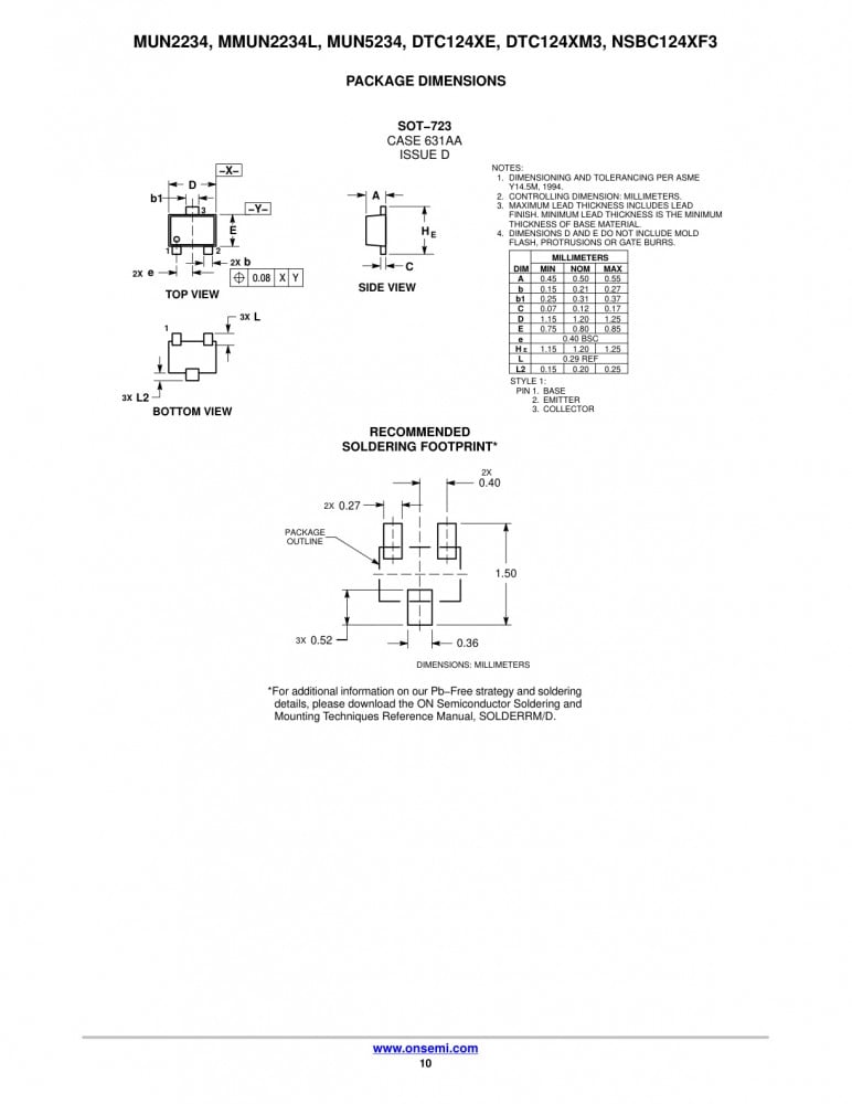 MMUN2234LT1G datasheet page 10