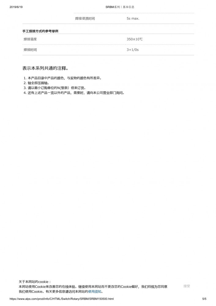 SRBM150500 datasheet page 5