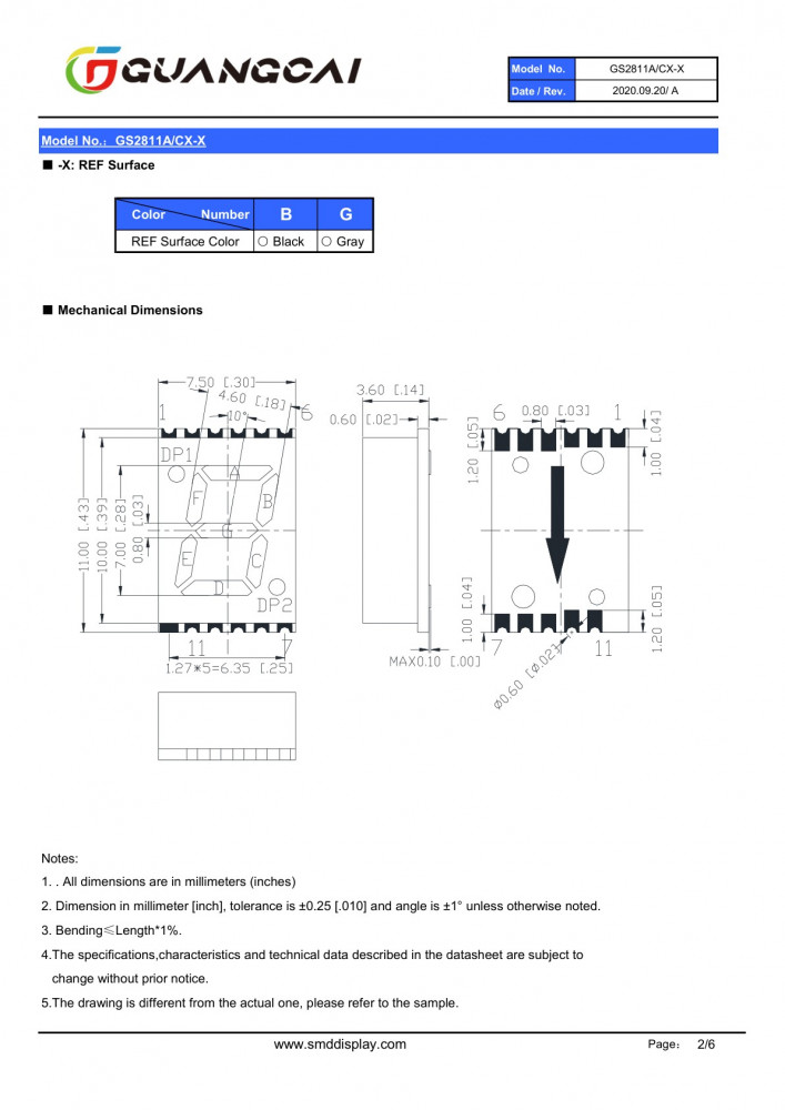GS2811AB-G technical document page 2