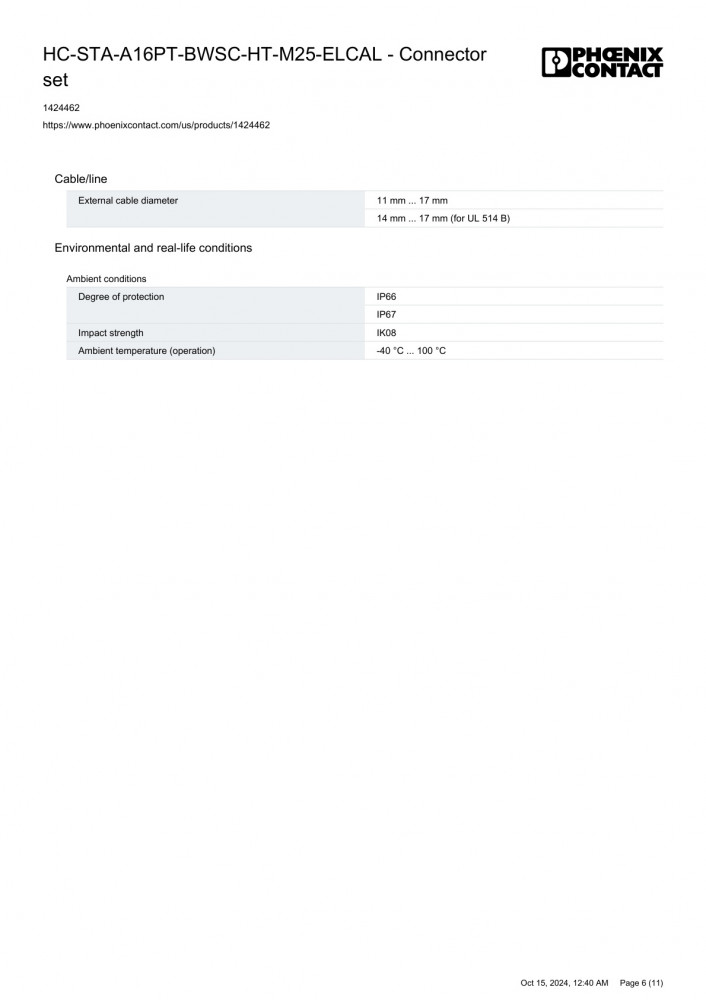 Phoenix Contact 1424462 technical document page 6