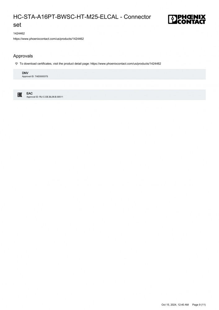 Phoenix Contact 1424462 technical document page 9