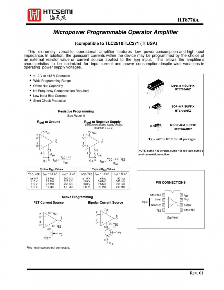 HT8776ARZ datasheet page 1