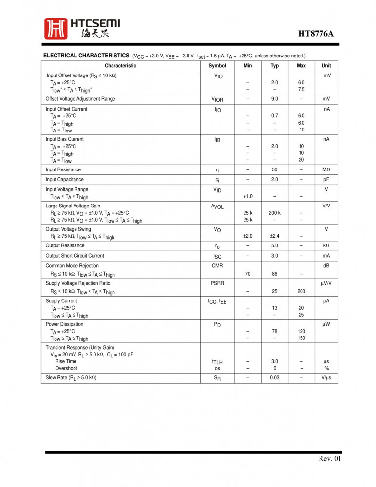 HT8776ARZ datasheet page 3