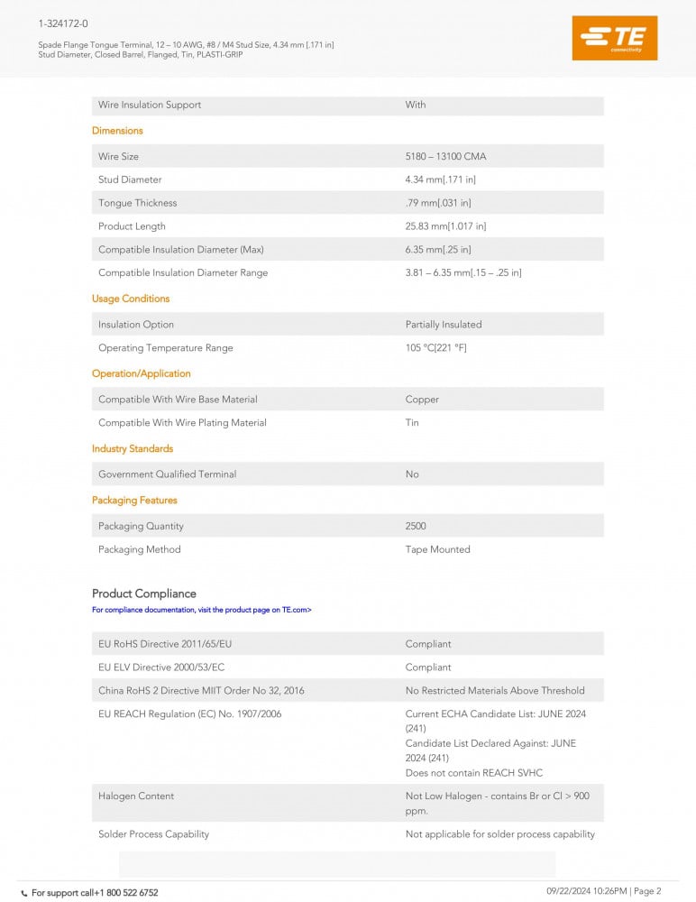 TE Connectivity 1-324172-0 technical document page 2