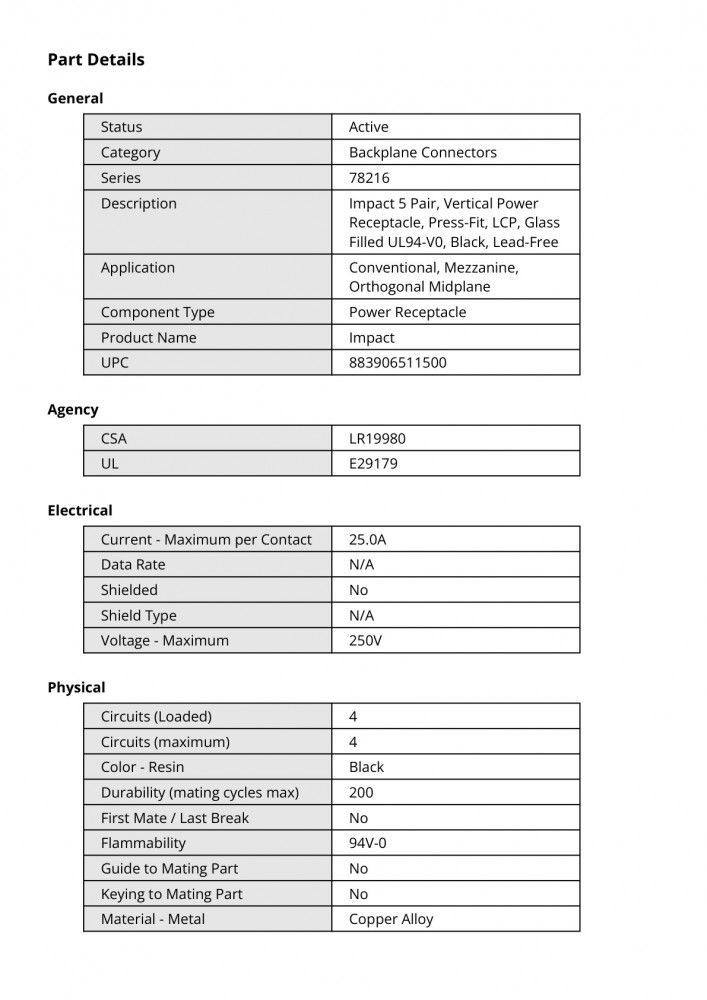 MOLEX 782161001 technical document image, page 2