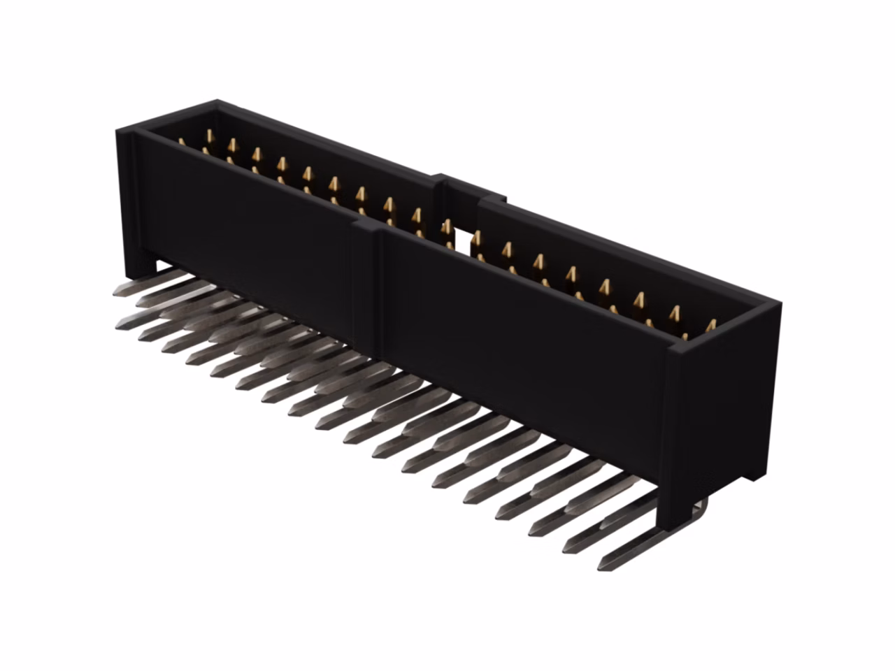 C-Grid III PCB Header, 2.54mm Pitch, Through Hole, Dual Row, Right-Angle, Shrouded, 2.90mm Tail Length, 36 Circuits, Gold (Au) Flash Plating for sale
