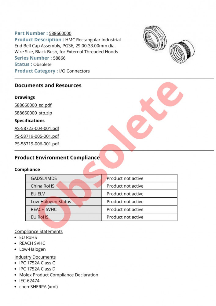 MOLEX 588660000 technical document preview, page 1