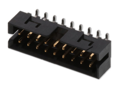 2.00mm Pitch, Milli-Grid PCB Header, Dual Row, Vertical, Surface Mount, Shrouded, 46 Circuits, 0.38µm Gold (Au) Plating, Dual Side Slots, Dual Friction Locks, Center Polarization, with Pegs, Tube