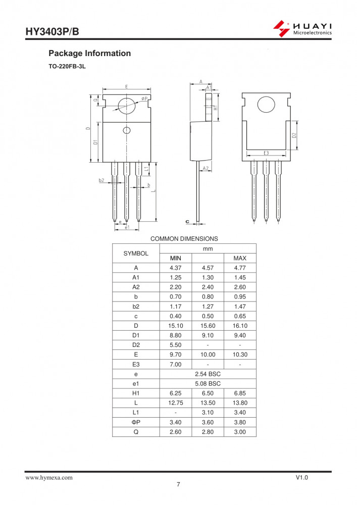 HY3403B datasheet page 7