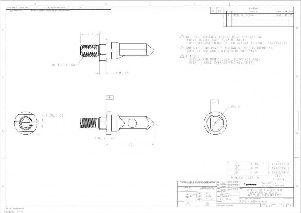 TE Connectivity 1-1410999-2 technical drawing page 1