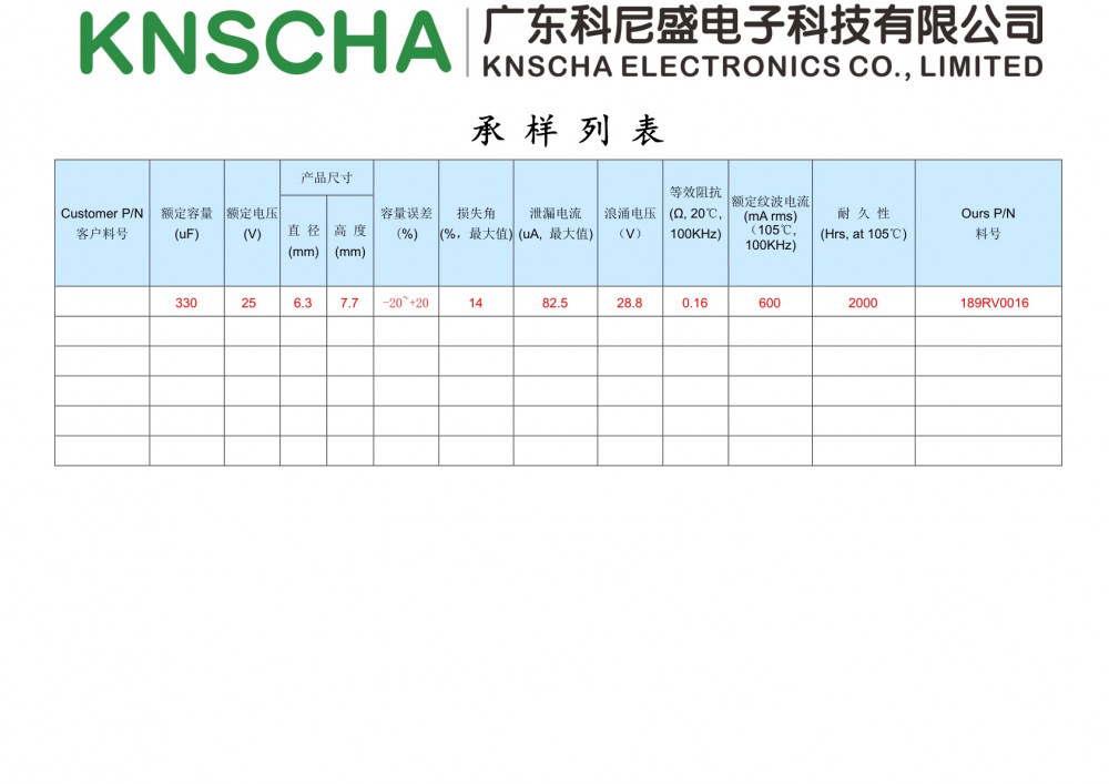 KNSCHA AM series datasheet page 1