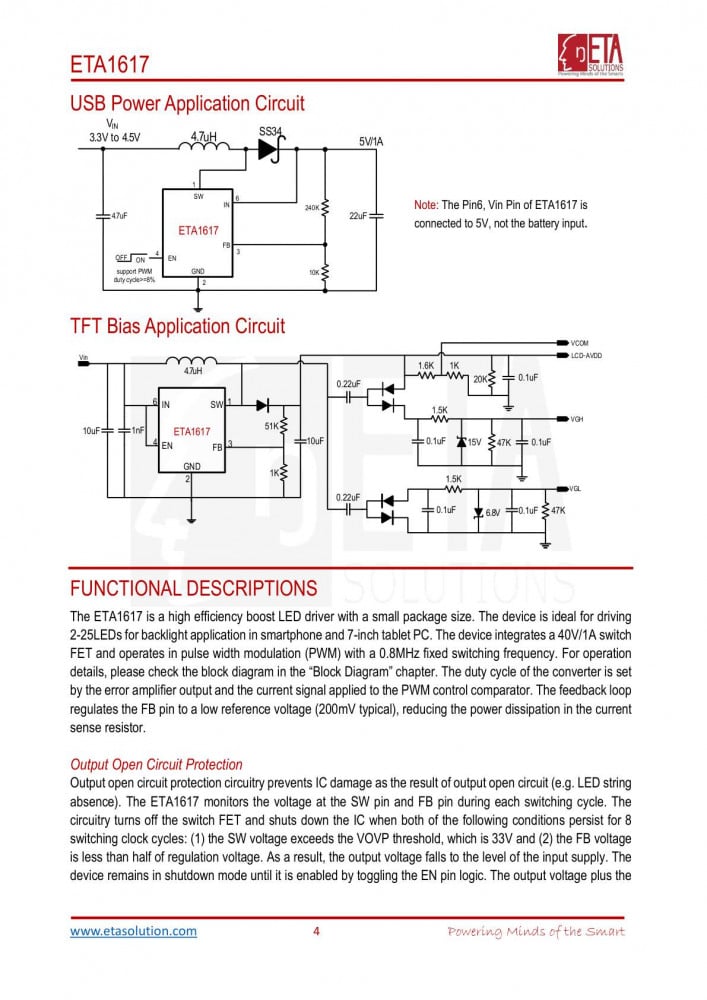 ETA1617S2G datasheet page 4