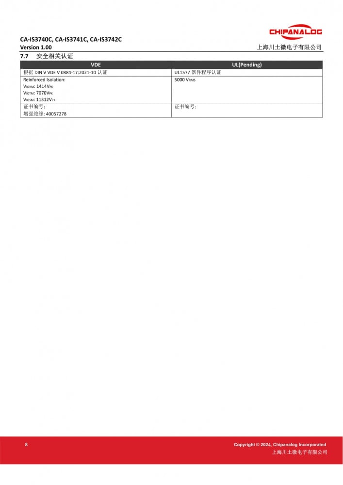 CA-IS3741CHW datasheet page 8