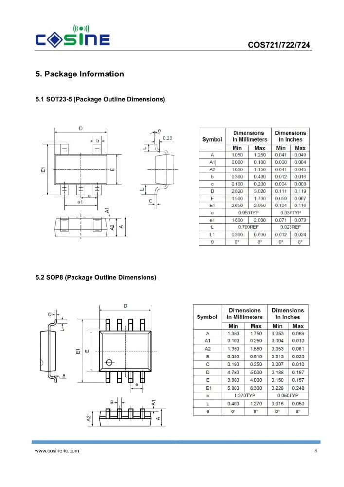 COS722SR datasheet page 8
